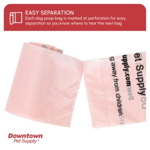 Downtown Pet Supply Scented Poop Bags for Dogs with Dispenser, 500 Count - Leak-Proof Dog Waste Bags and Bone-Shaped Dog Poop Bags Holder for Leash - Lavender Scented, 12.5" x 8.5"