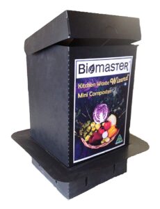 kitchen waste wizard mini composter (100% recycled material, 10” width x 18” height)