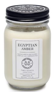 egyptian amber scented soy candle | hand poured in the usa | 12 oz.