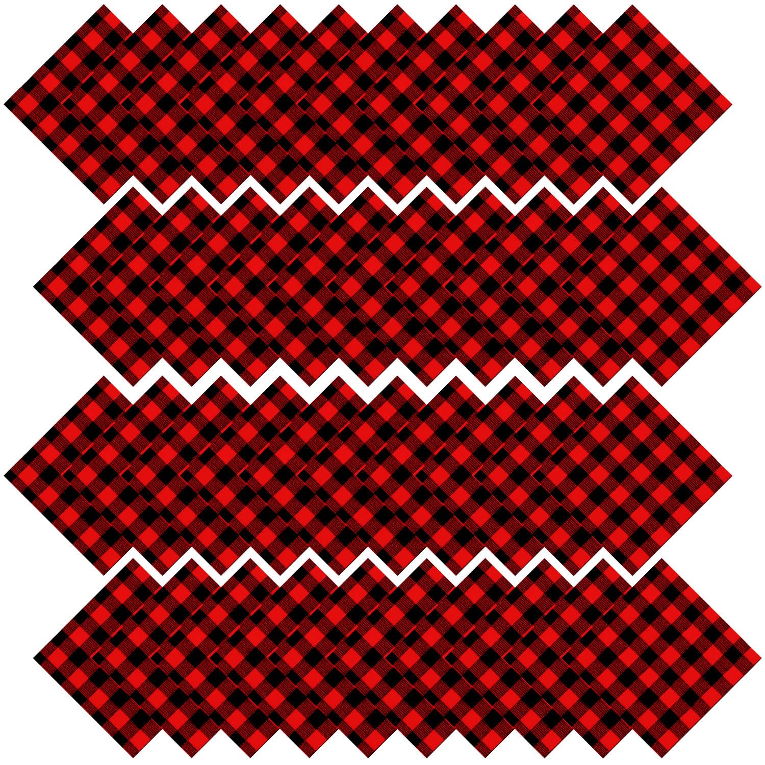 40 Pieces Christmas Buffalo Plaid Fabric Precut Fabric Cotton Squares Quilting Fabric Red and Black Fabric for DIY Sewing Quilting Patchwork Crafts, 5.9 x 5.9 Inch