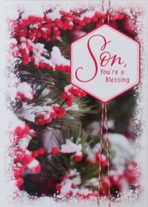 son you're a blessing - with love merry christmas greeting card - season after season there are more and more reasons to be thankful for you