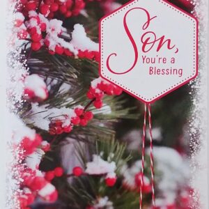 Son You're A Blessing - With Love Merry Christmas Greeting Card - Season After Season There Are More and More Reasons To Be Thankful For You