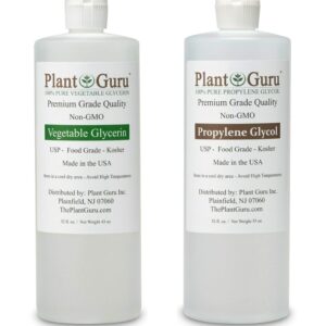 Vegetable Glycerin and Propylene Glycol 32 oz. Each Food Grade USP Kosher 99.9% Pure