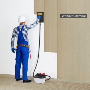 Goplus Wallpaper Steamer Chemical-Free Cleaner for Wallpaper Removal w/ 10FT Hose & Large Steam Plate