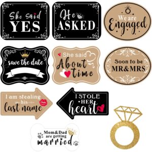 10 pieces engagement photo props engagement announcement photo prop kit photo signs cardboard for engagement wedding party e