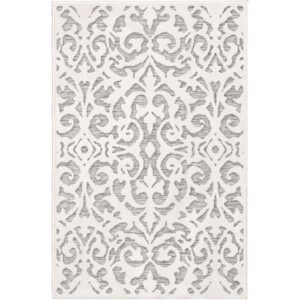 my texas house by orian lady bird area rug, 1'11" x 3'3", natural/grey