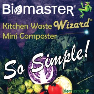 Kitchen Waste Wizard Mini Composter (100% Recycled Material, 10” Width x 18” Height)