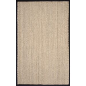 nuLOOM Larnaca Seagrass Herringbone Indoor/Outdoor Accent Rug, 3x4, Black