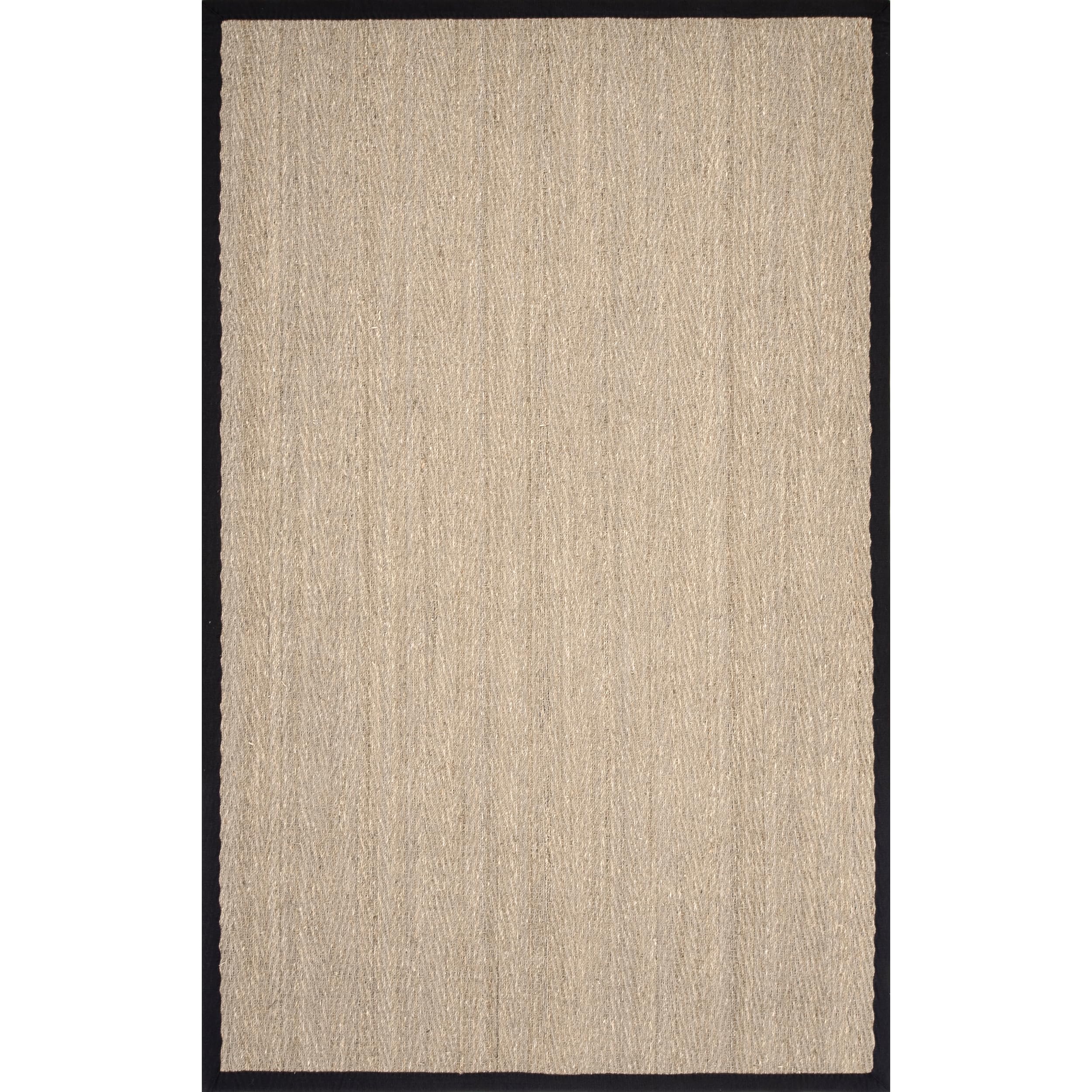 nuLOOM Larnaca Seagrass Herringbone Indoor/Outdoor Accent Rug, 3x4, Black