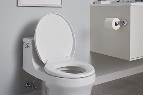 KOHLER K-10515-0 PureWarmth Heated Round-Front Toilet Seat, Quiet-Close Lid and Seat, Grip-Tight Bumpers and Installation Hardware, White