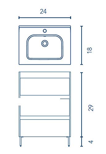 ROYO Sansa 48" 6 Drawers Modern Floating Bath Vanity Sensation - White