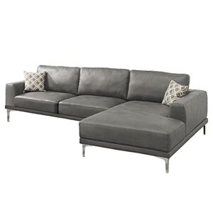 poundex sectional, antique grey