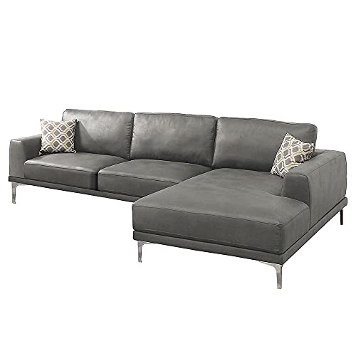 Poundex Sectional, Antique Grey