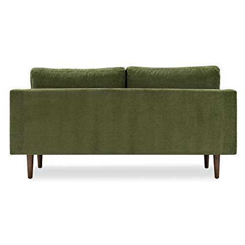 POLY & BARK Napa 72" Apartment Sofa, Distressed Green Velvet