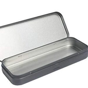 hilltop corporation Grey Single Mini Pencil Box. Use as Pencil, Makeup, Jewelry, Gift, Candy, Favor or Birthday Gift Box