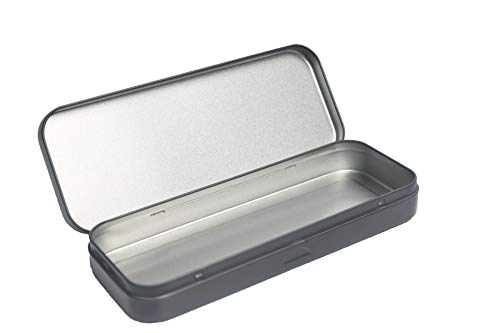 hilltop corporation Grey Single Mini Pencil Box. Use as Pencil, Makeup, Jewelry, Gift, Candy, Favor or Birthday Gift Box