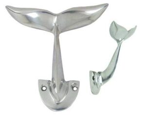 small whale tail hook nautical decor