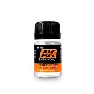 ak-interactive ak 011, white spirit - 35 ml / 1.18 fl.oz jar - model building paints and tools # ak-011