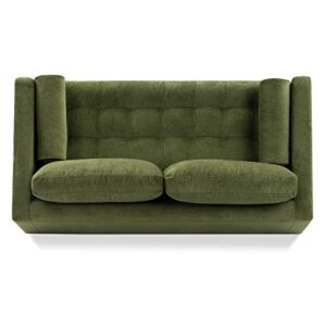 POLY & BARK Napa 72" Apartment Sofa, Distressed Green Velvet