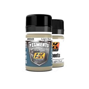 ak-interactive ak 040, ligh dust pigment - 35 gm / 1.23 oz jar - model building paints and tools # ak-040