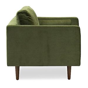 POLY & BARK Napa 72" Apartment Sofa, Distressed Green Velvet