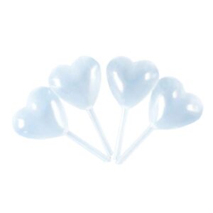 100 pcs 4ml heart shape plastic dropper disposable liquid essential oil transfer dropper pipettes plastic squeeze transfer pipettes for cupcakes lollipops ice cream