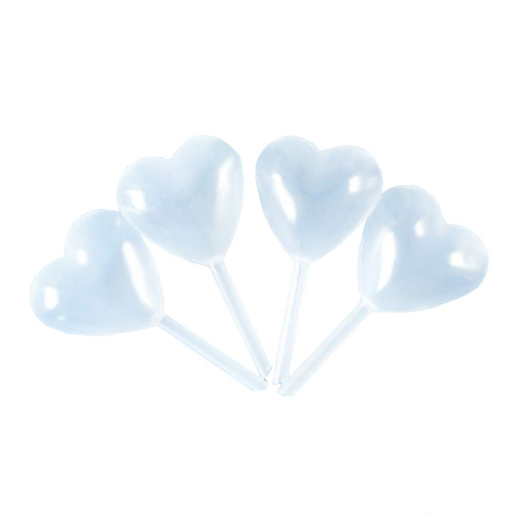 100 Pcs 4ml Heart Shape Plastic Dropper Disposable Liquid Essential Oil Transfer Dropper Pipettes Plastic Squeeze Transfer Pipettes for Cupcakes Lollipops Ice cream