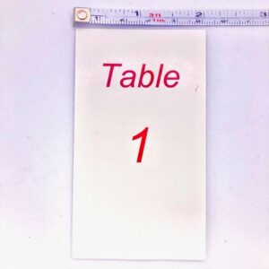 Bunco Dice Table Number Stands - Premium Acrylic Finish Casino Place Card Holders with Number 1, 2, and 3. Perfect for Casino Weddings or Bunco Game Kit Supplies. Small USA business.