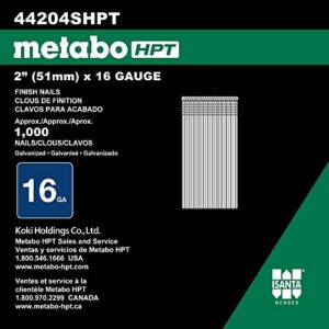 Metabo HPT Finish Nails | 2 Inch x 16 Gauge | Straight | 1,000 Count | 44204SHPT