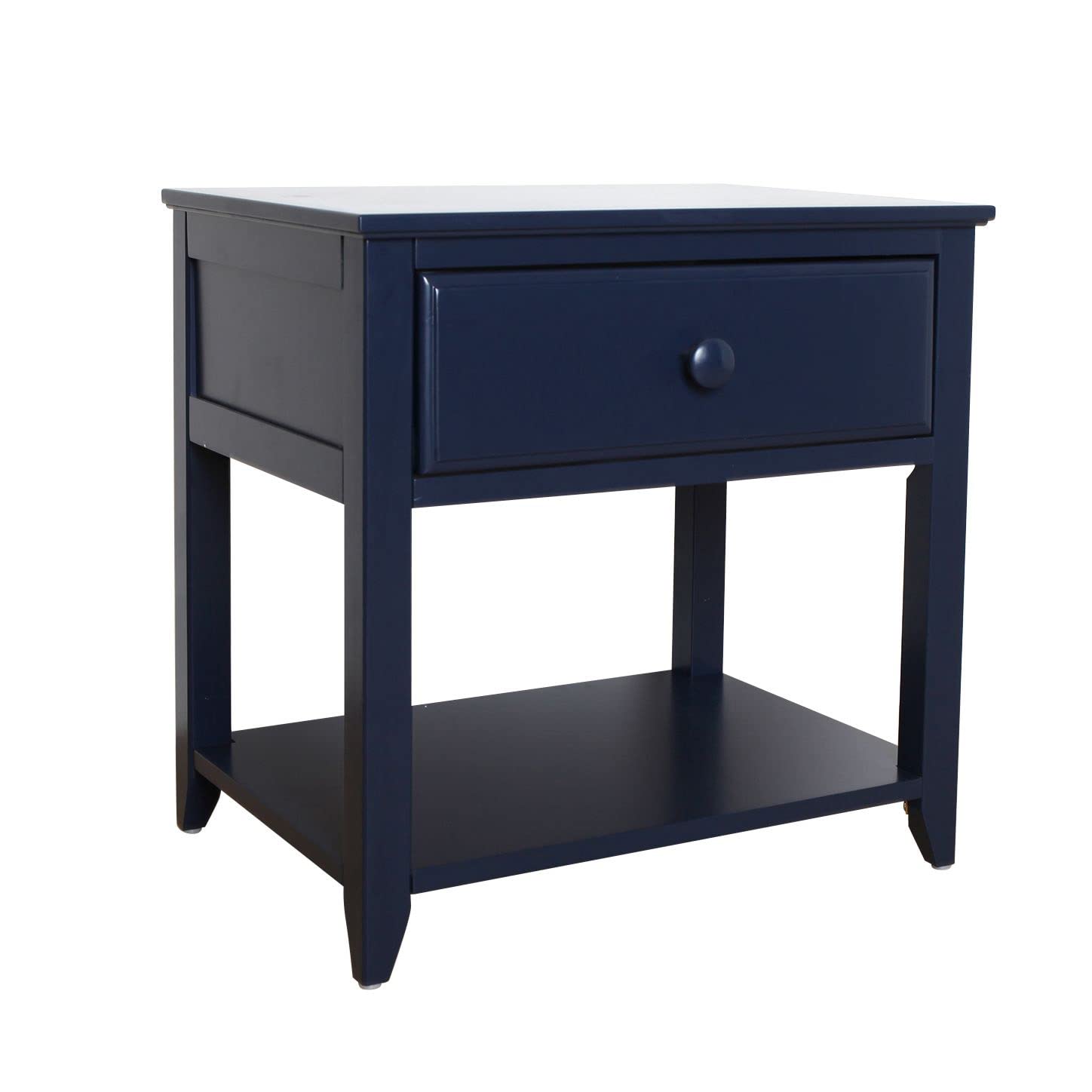 Max & Lily Nightstand with Drawer and Shelf, Blue