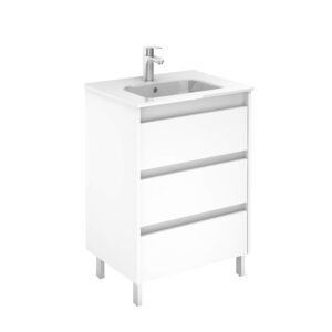 royo sansa 48" 6 drawers modern floating bath vanity sensation - white