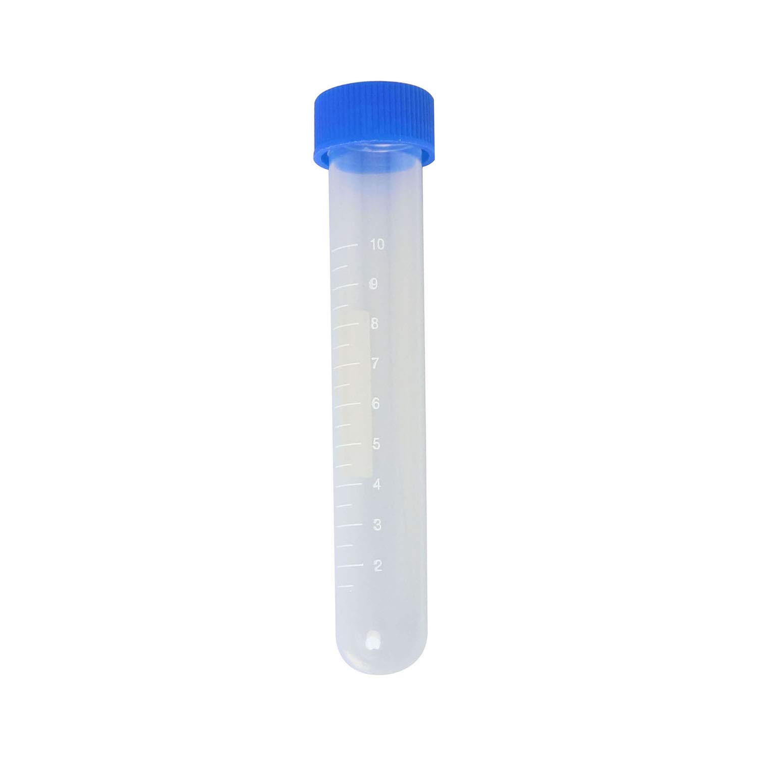 RLECS 20pcs 10ml Centrifuge Test Tubes with Screw Cap and Graduation, Lab Plastic Frozen Round Bottom Vial Container for Laboratory School Educational