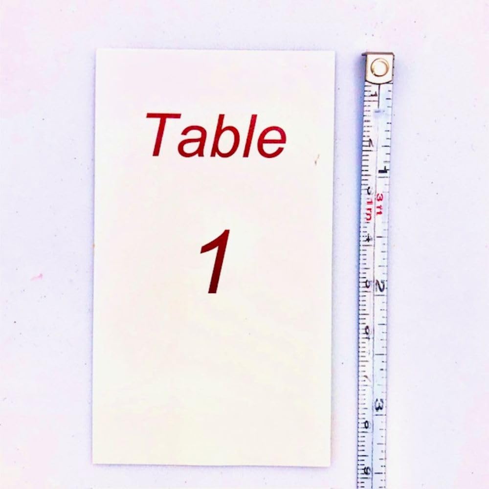 Bunco Dice Table Number Stands - Premium Acrylic Finish Casino Place Card Holders with Number 1, 2, and 3. Perfect for Casino Weddings or Bunco Game Kit Supplies. Small USA business.