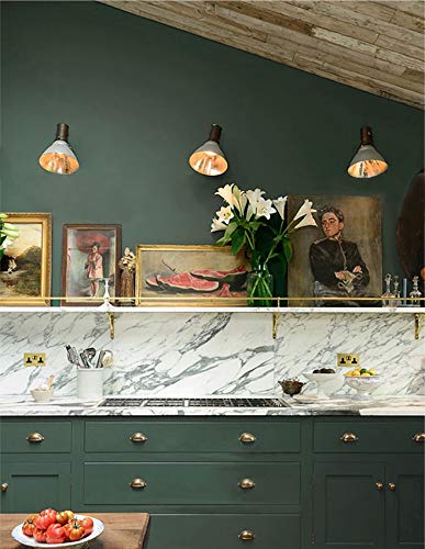 Dimoon 118''x17.7'' Green Peel and Stick Wallpaper Contact Paper Modern Self Adhesive Wall Paper Removable Renter Friendly Textured Solid Color Shelf Cabinet Vinyl Roll (118''x17.7'',Dark Green)