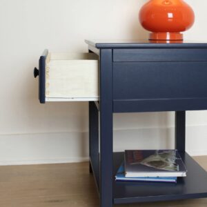 Max & Lily Nightstand with Drawer and Shelf, Blue