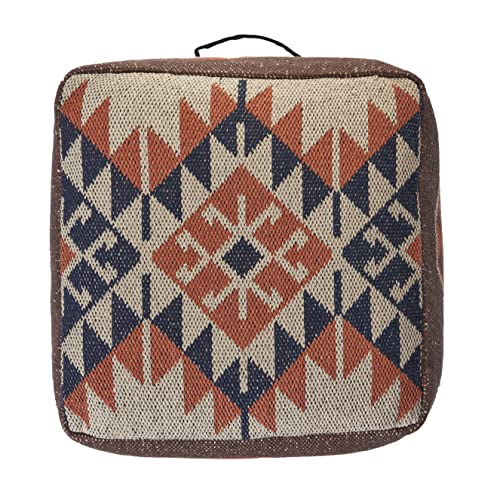 LR Home Multicolored Southwestern Pouf, 18" x 18" x 12"