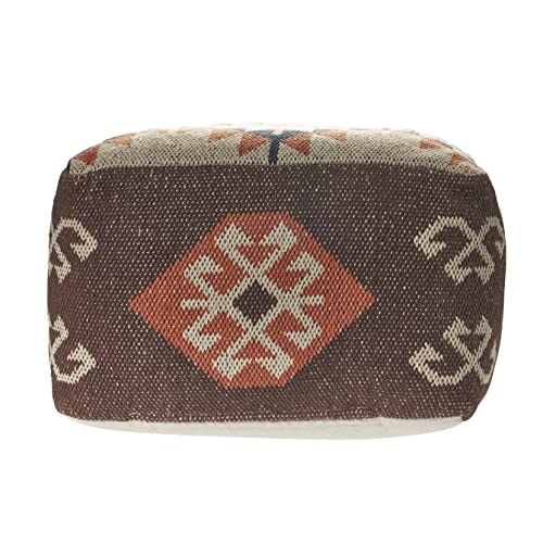 LR Home Multicolored Southwestern Pouf, 18" x 18" x 12"