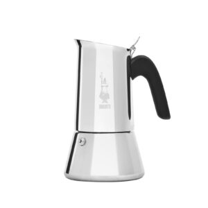 bialetti - new venus induction, stovetop coffee maker, suitable for all types of hobs, stainless steel, 10 cups (15.5 oz), silver