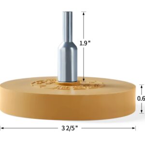 S SATC Decal Eraser Wheel Pin Stripe Removal Tool 1 Pack Adhesive Remover Wheel with Pad & Adapter Graphics Removal Tool Eraser