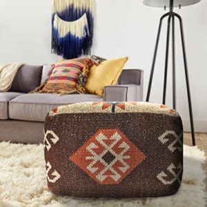 lr home multicolored southwestern pouf, 18" x 18" x 12"