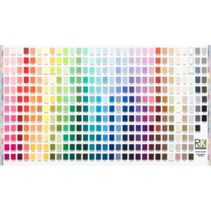 Kona Printed Color Chart 24" Panel, Fabric by the Yard