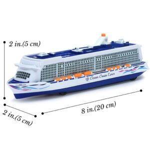 Ocean Cruise Liner Model Diecast Metal Toy Ship with Sound Light Effects 20 cm 8 in