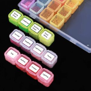 SGHUO 168 Slots 6 Pack 28 Grids Diamond Painting Storage Containers