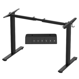 flexispot height adjustable standing desk frame with memory controller, electric sit stand desk base for home and office (black frame only)