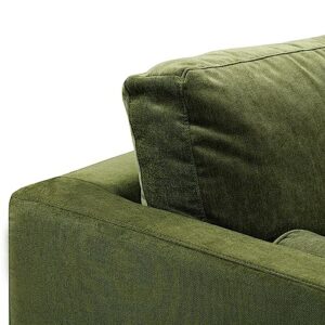 POLY & BARK Napa 72" Apartment Sofa, Distressed Green Velvet