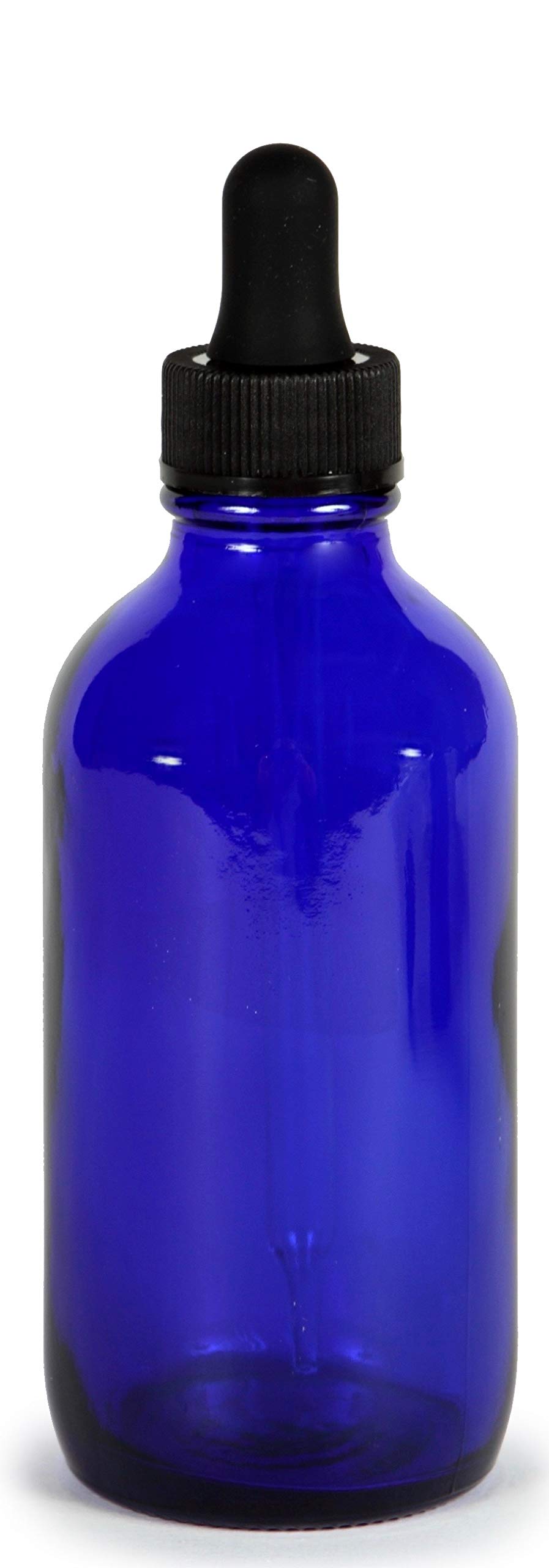 Vivaplex, Cobalt Blue, 4 oz Glass Bottles, with Glass Eye Droppers - 2 pack