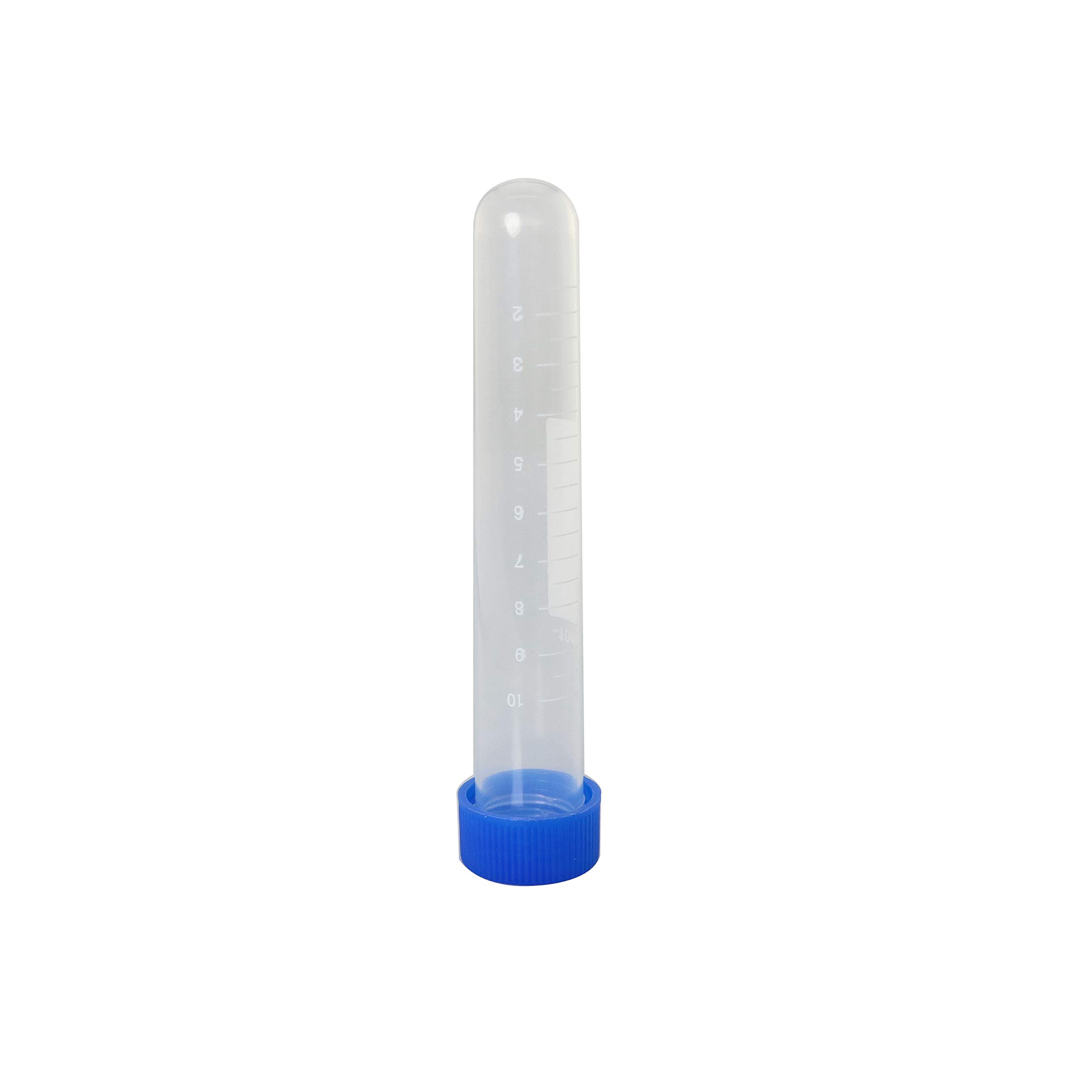 RLECS 20pcs 10ml Centrifuge Test Tubes with Screw Cap and Graduation, Lab Plastic Frozen Round Bottom Vial Container for Laboratory School Educational