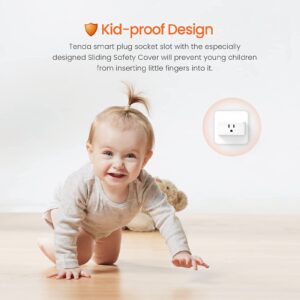 Tenda Beli Smart Plug SP6（15A|1.8KW)-Mini Smart Home WiFi Outlet | Works with Alexa Echo&Google Assisstant | Remote Control | Reliable WiFi Connection | ETL/FCC Listed | No Hub Required,White,1-Pack