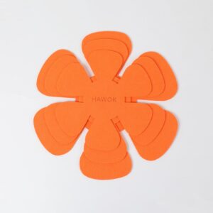 hawok pot/pan protectors-set of 3 dia. 8" 10" 12" orange