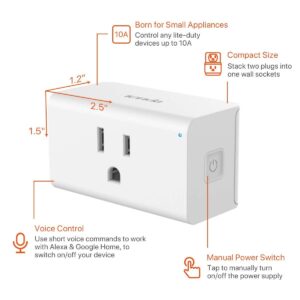 Tenda Beli Smart Plug SP6（15A|1.8KW)-Mini Smart Home WiFi Outlet | Works with Alexa Echo&Google Assisstant | Remote Control | Reliable WiFi Connection | ETL/FCC Listed | No Hub Required,White,1-Pack